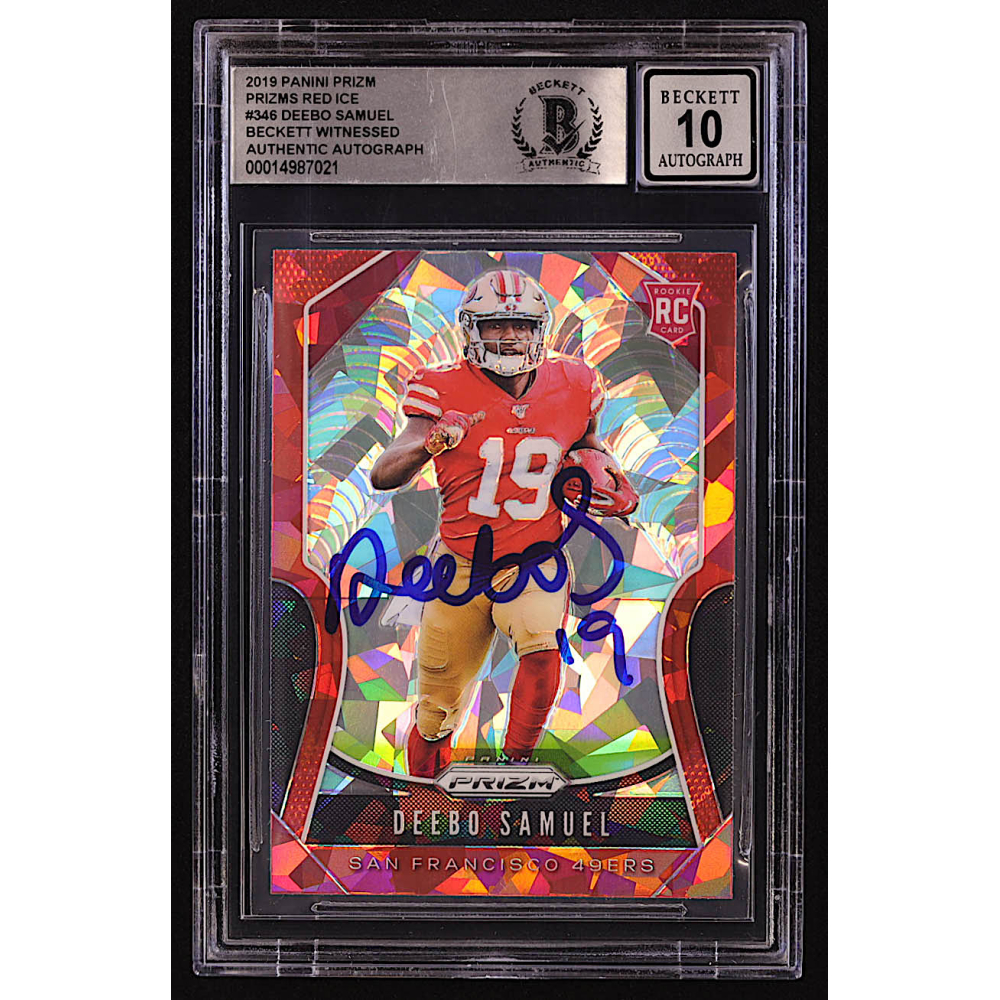 Deebo Samuel Signed 2019 Panini Prizm Prizms Red Ice #346 RC (BGS ...