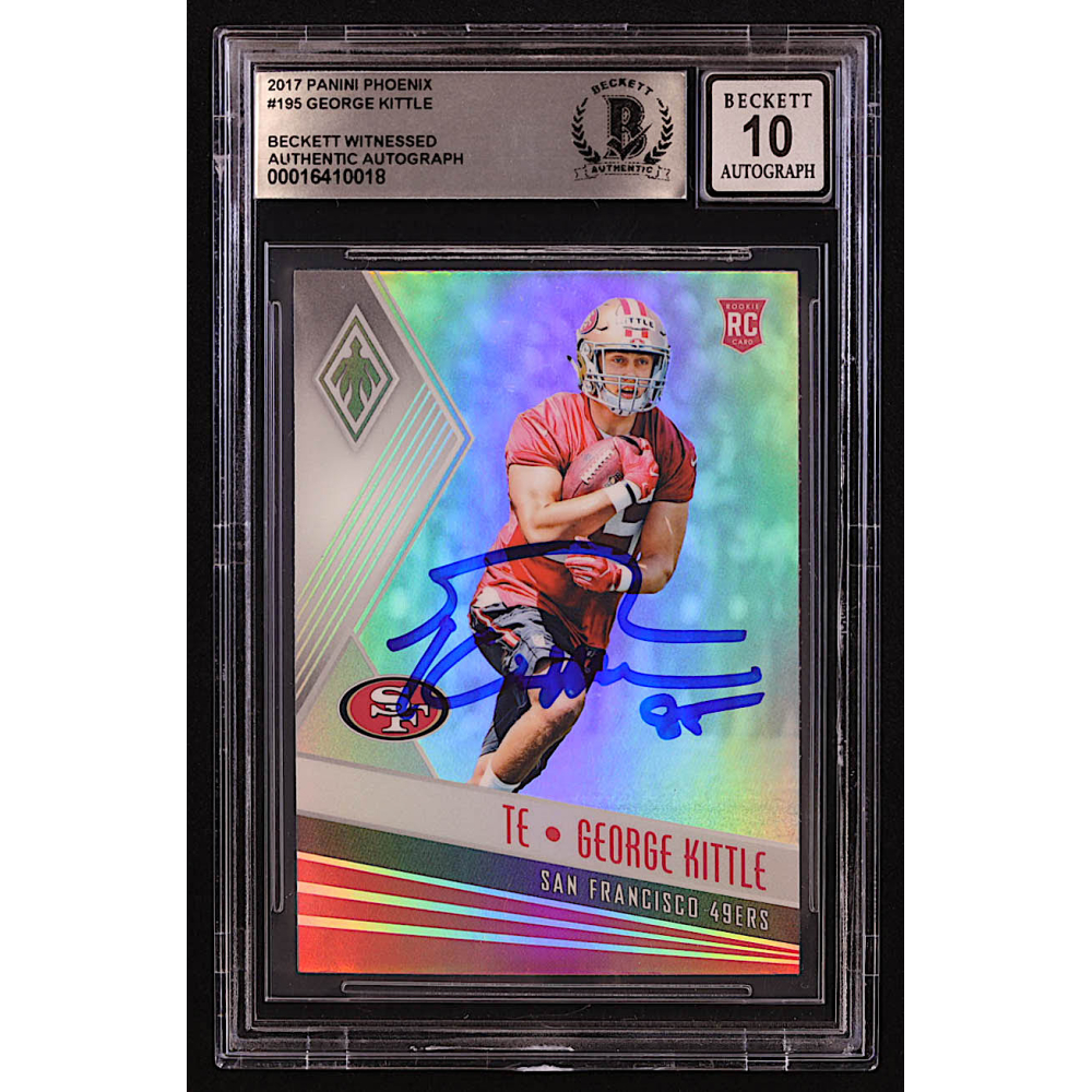 George Kittle Signed 2017 Panini Phoenix #195 RC (BGS | Autograph ...