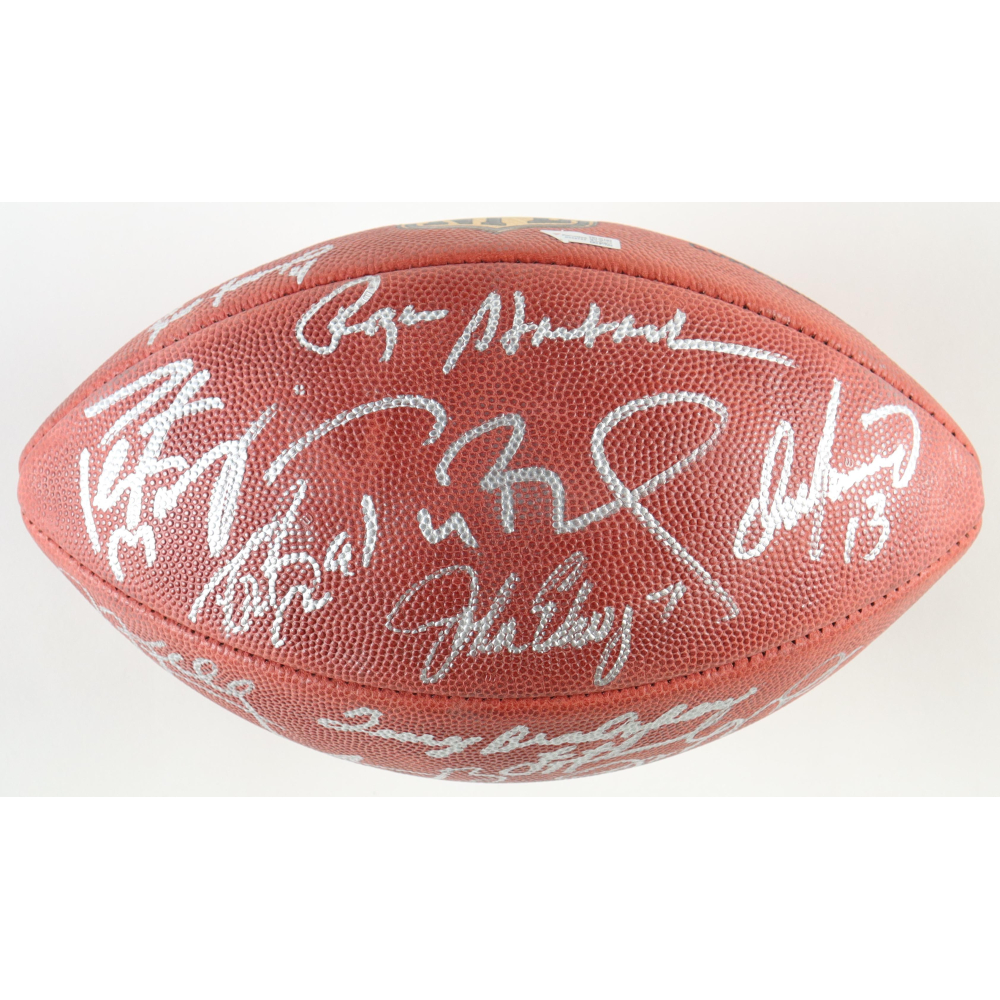 QB Legends Official NFL Game Ball Signed by (13) with Tom Brady, Peyton ...