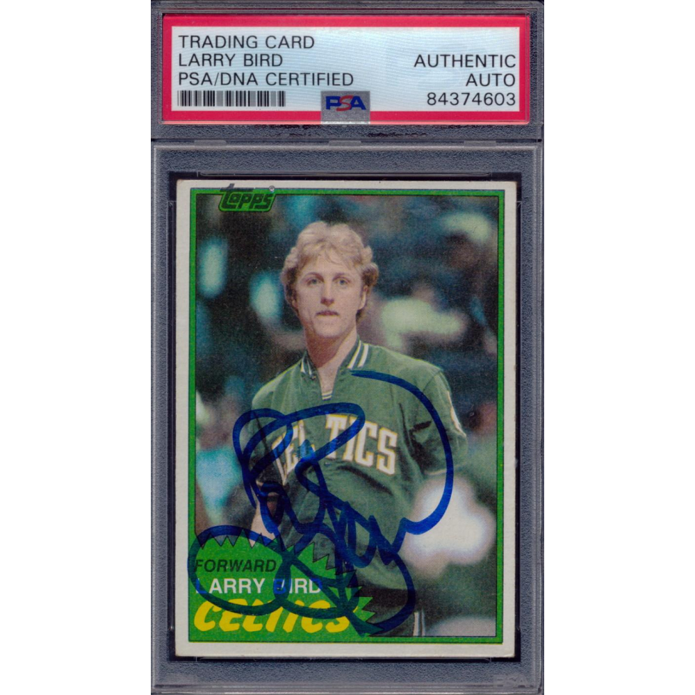 Larry Bird Signed 1981-82 Topps #4 (PSA) | Pristine Auction