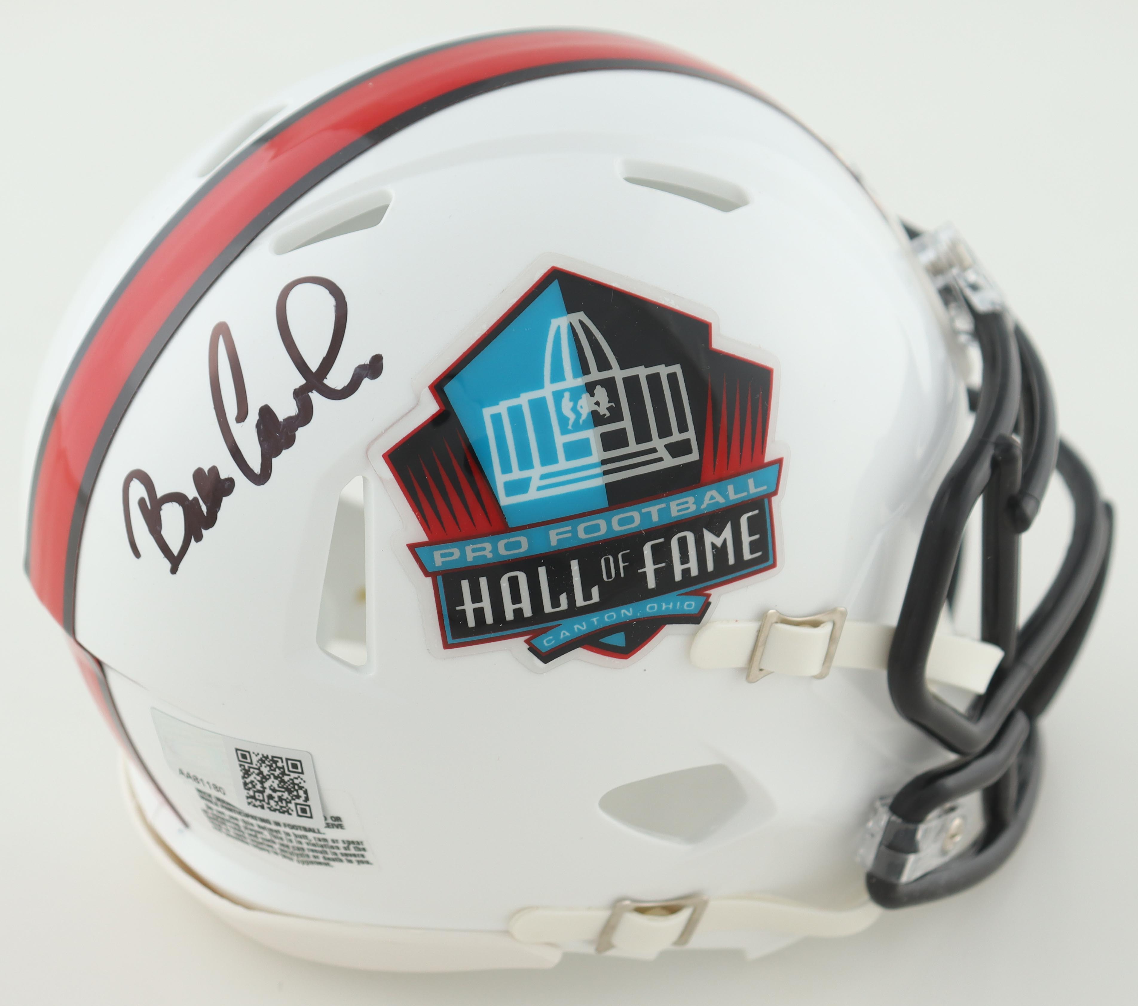 Bill Cowher Signed NFL Hall of Fame Logo Speed Mini Helmet (TSE ...