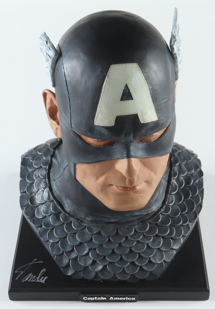 Stan Lee Signed "Captain America" Full-Size Head Bust (Beckett & Lee ...