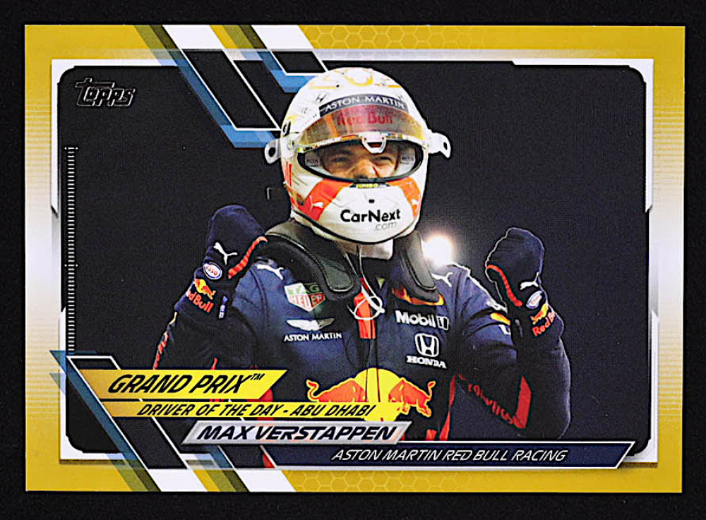 Max Verstappen 2021 Topps Formula 1 Gold #155 Drive of the Day #47/50 | Pristine Auction