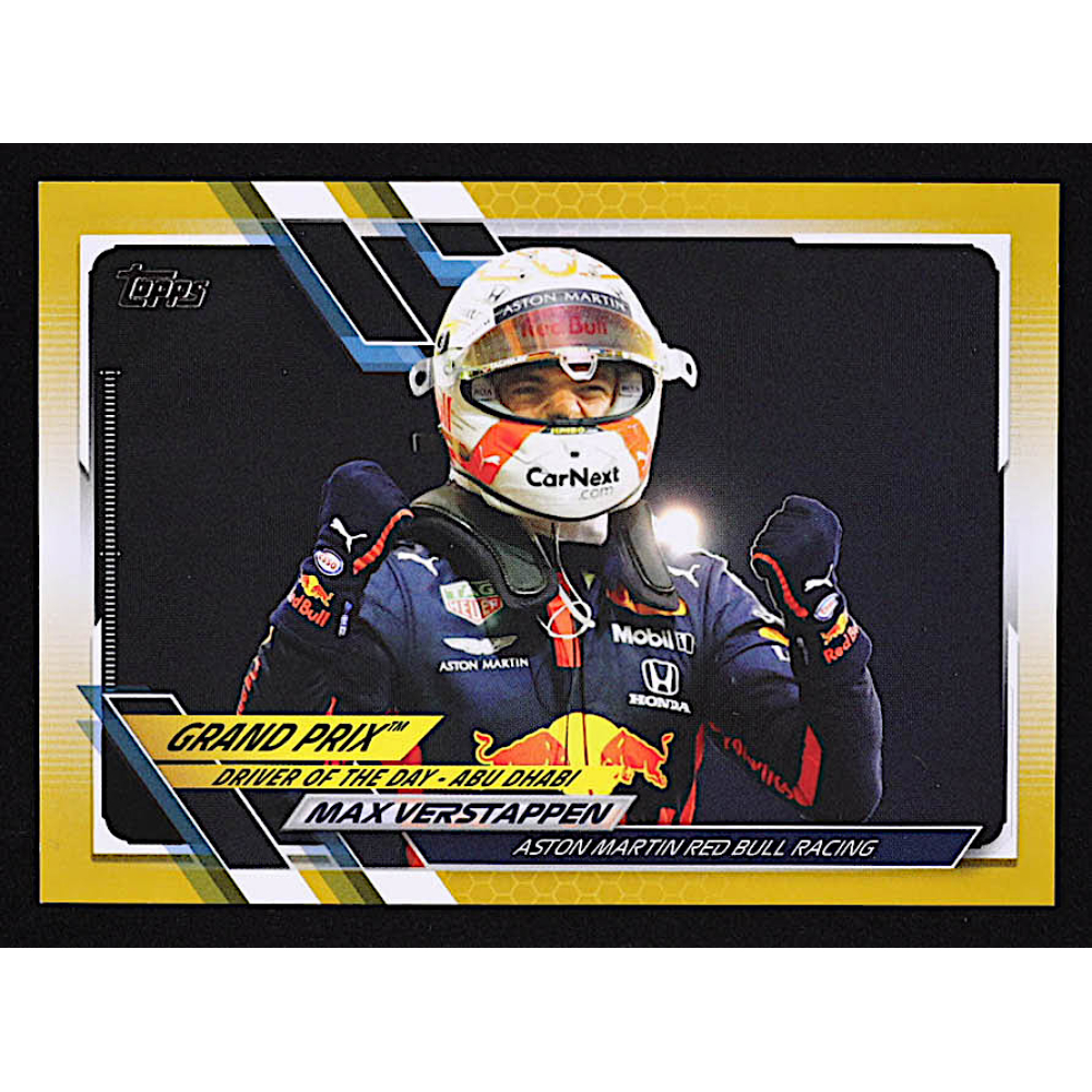 Max Verstappen 2021 Topps Formula 1 Gold #155 Drive of the Day #47/50 ...