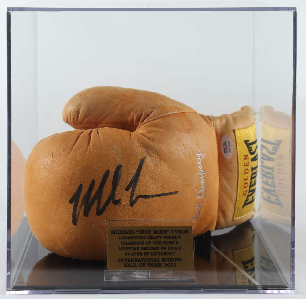 Mike Tyson Signed Vintage Everlast "Jack Dempsey" Boxing Glove and ...