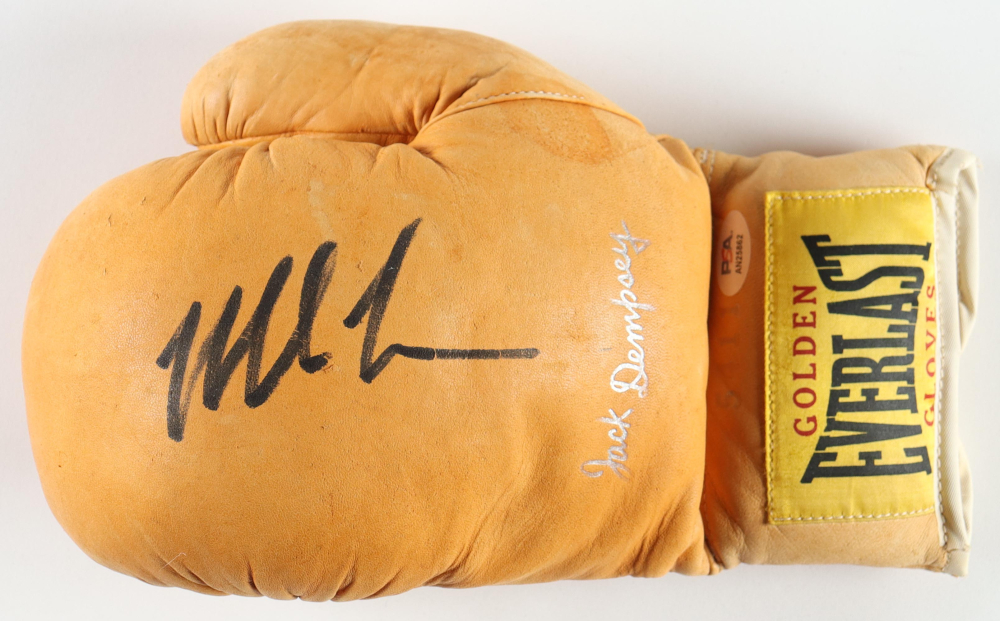 Mike Tyson Signed Vintage Everlast "Jack Dempsey" Boxing Glove and ...