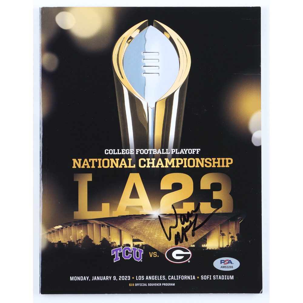 Warren McClendon Signed 2023 NCAA National Championship Program (PSA ...
