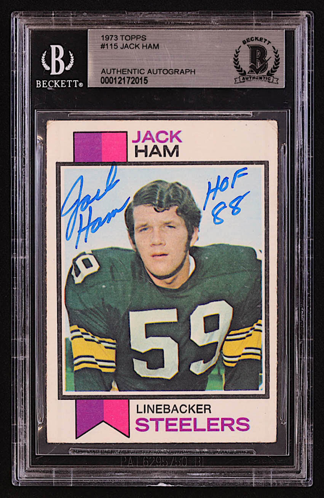 Jack Ham Signed 1973 Topps #115 RC Inscribed "HOF 88" (BGS) | Pristine ...