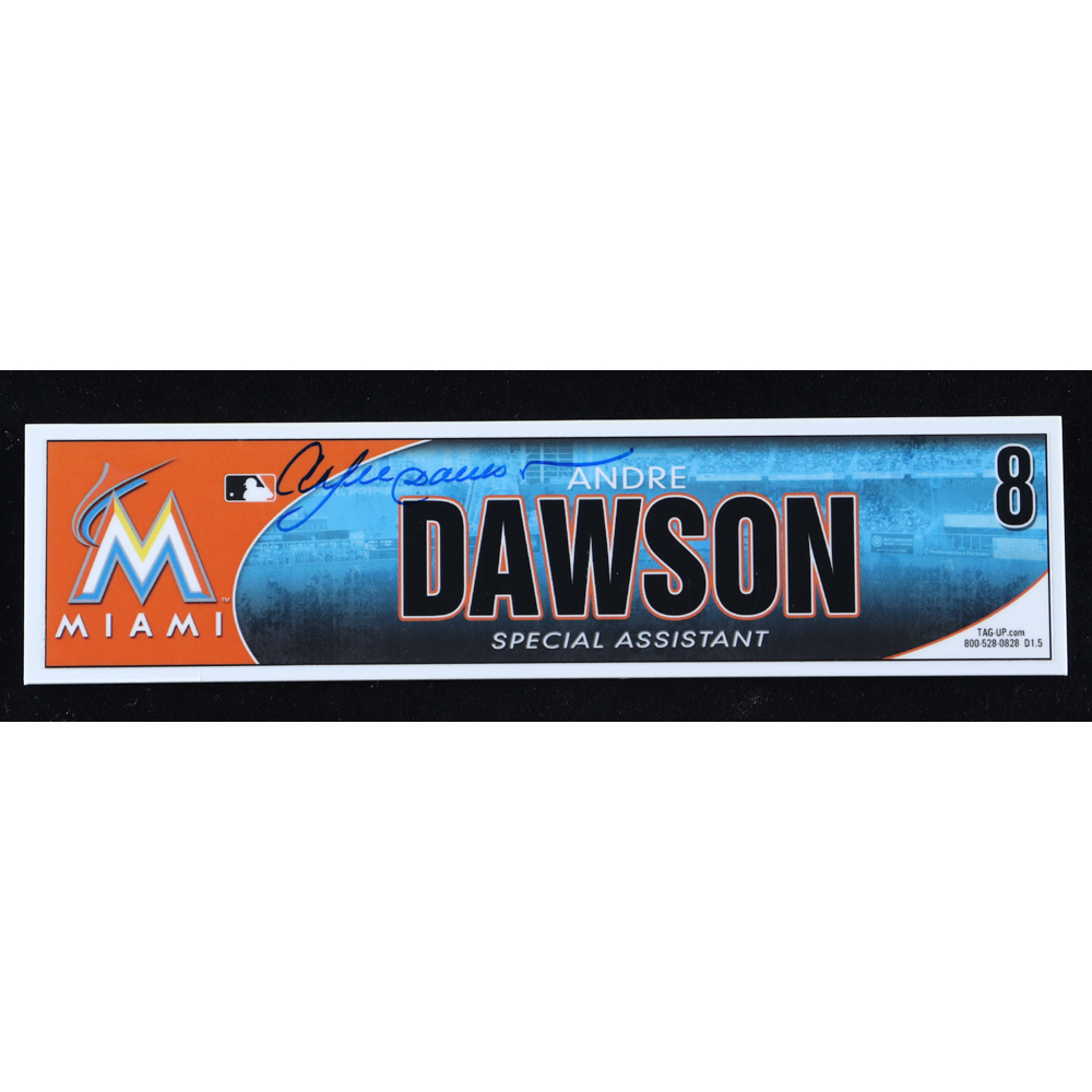 Andre Dawson Signed Marlins Name Plate (JSA) | Pristine Auction