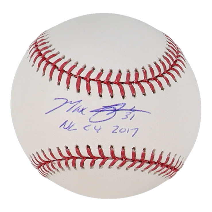 Max Scherzer Signed OML Baseball Inscribed "NL Cy 2017" (MLB ...