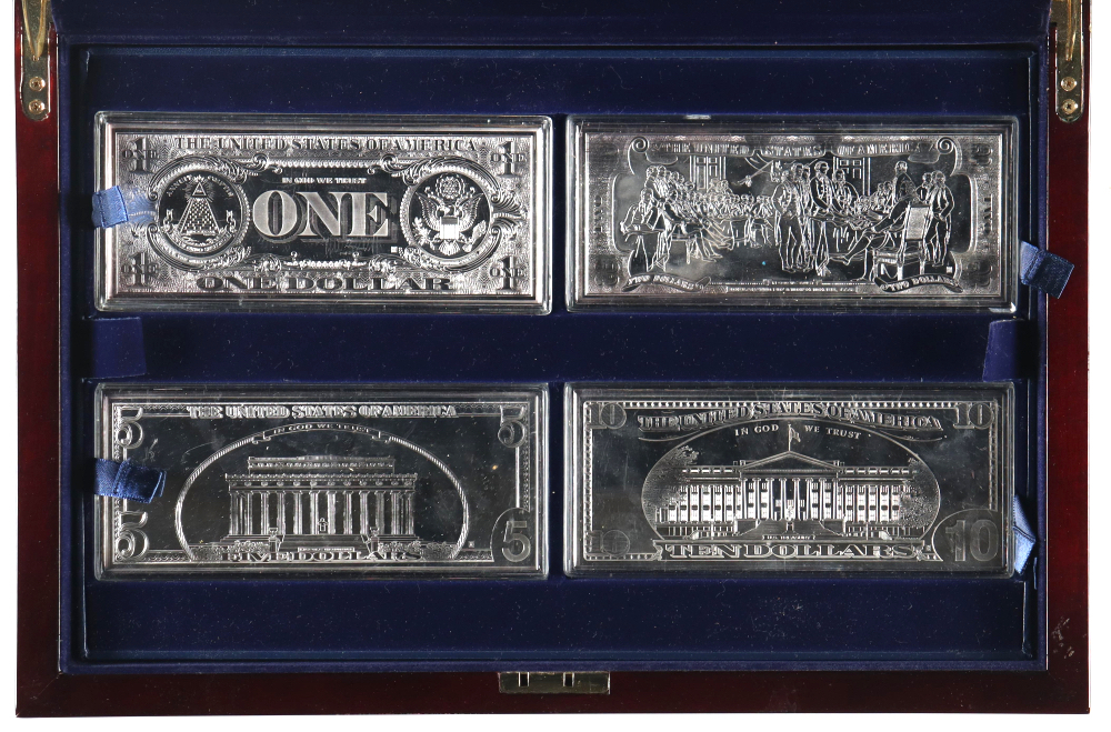 Washington Mint 2006 (7) Currency Silver Proof Bills .999 Fine Silver ...