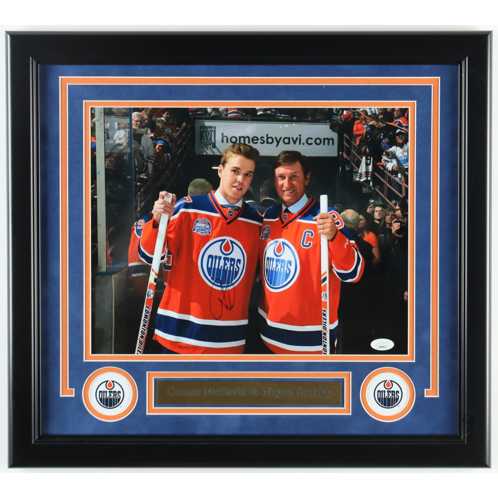 Connor McDavid Signed Oilers Custom Framed Photo Display (JSA ...
