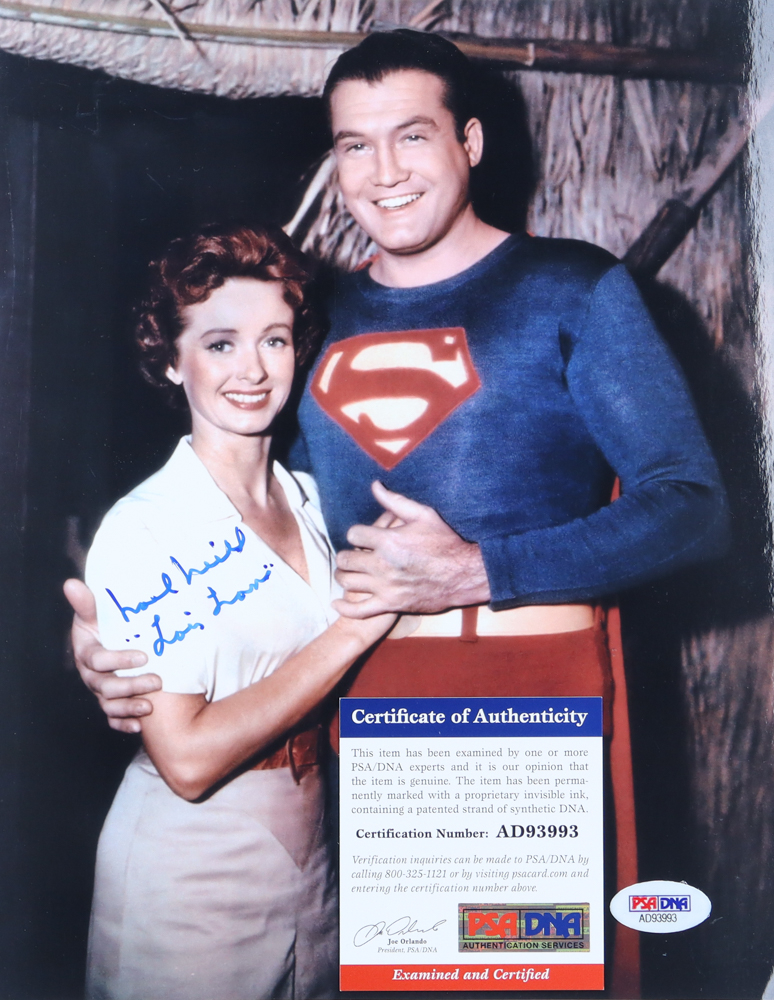 Noel Neill Signed "Superman" 8x10 Photo Inscribed "Louis Laine" (PSA) | Pristine Auction