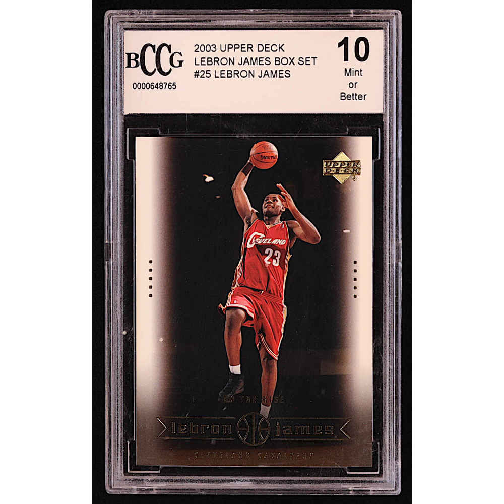 LeBron James 2003 Upper Deck LeBron James Box Set #25 RC / On the Rise ...