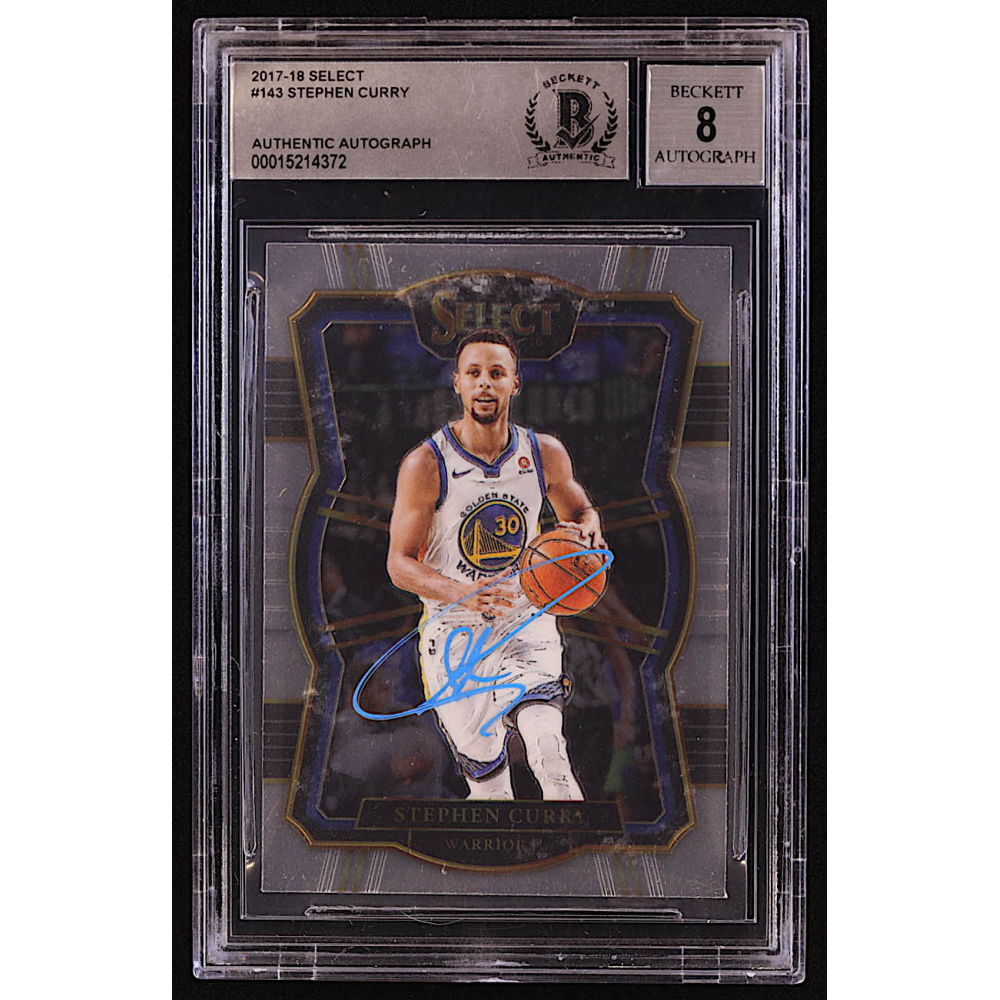 Stephen Curry Signed 2017-18 Select #143 (BGS | Auto Grade 8 ...