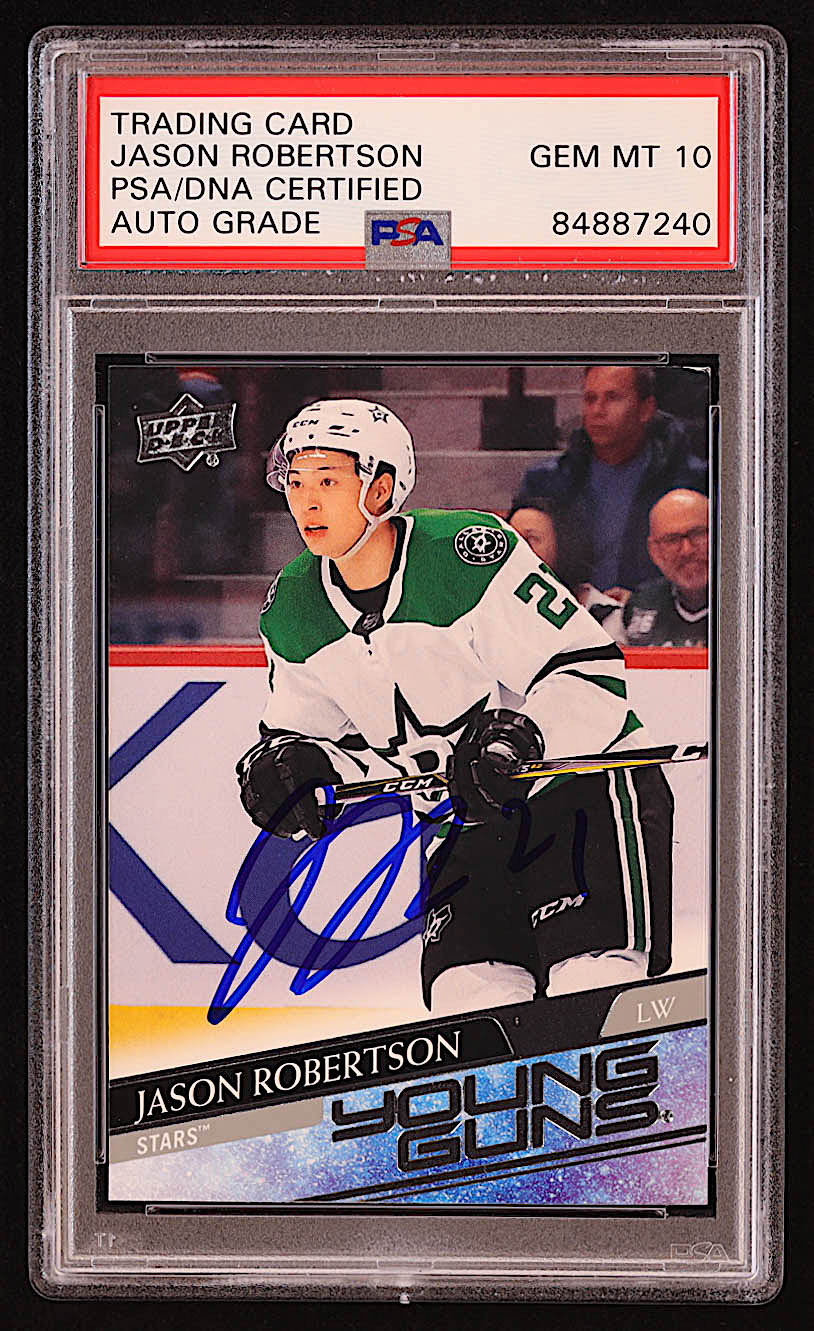 Jason Robertson Signed 2020-21 Upper Deck #235 YG RC (PSA | Autograph ...