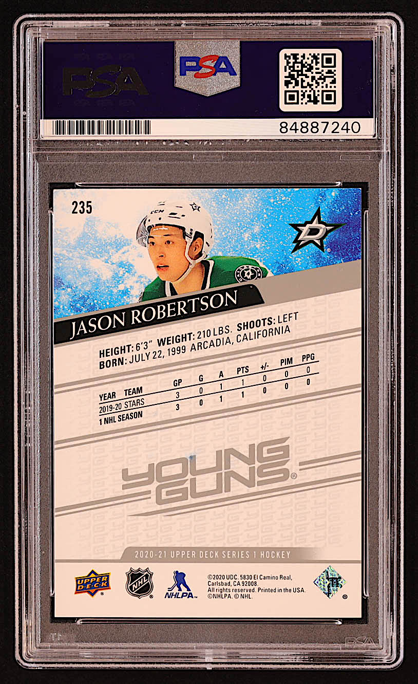 Jason Robertson Signed 2020-21 Upper Deck #235 YG RC (PSA | Autograph ...