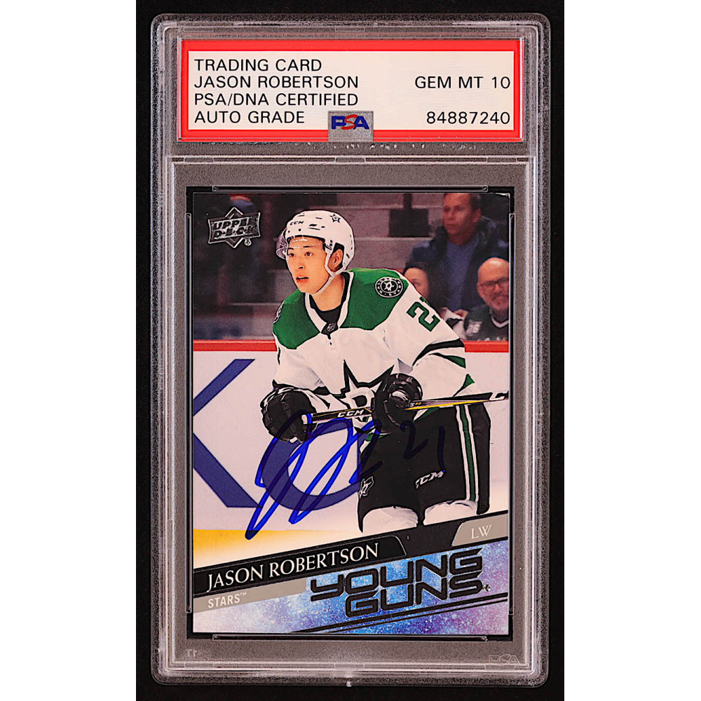Jason Robertson Signed 2020-21 Upper Deck #235 YG RC (PSA | Autograph ...