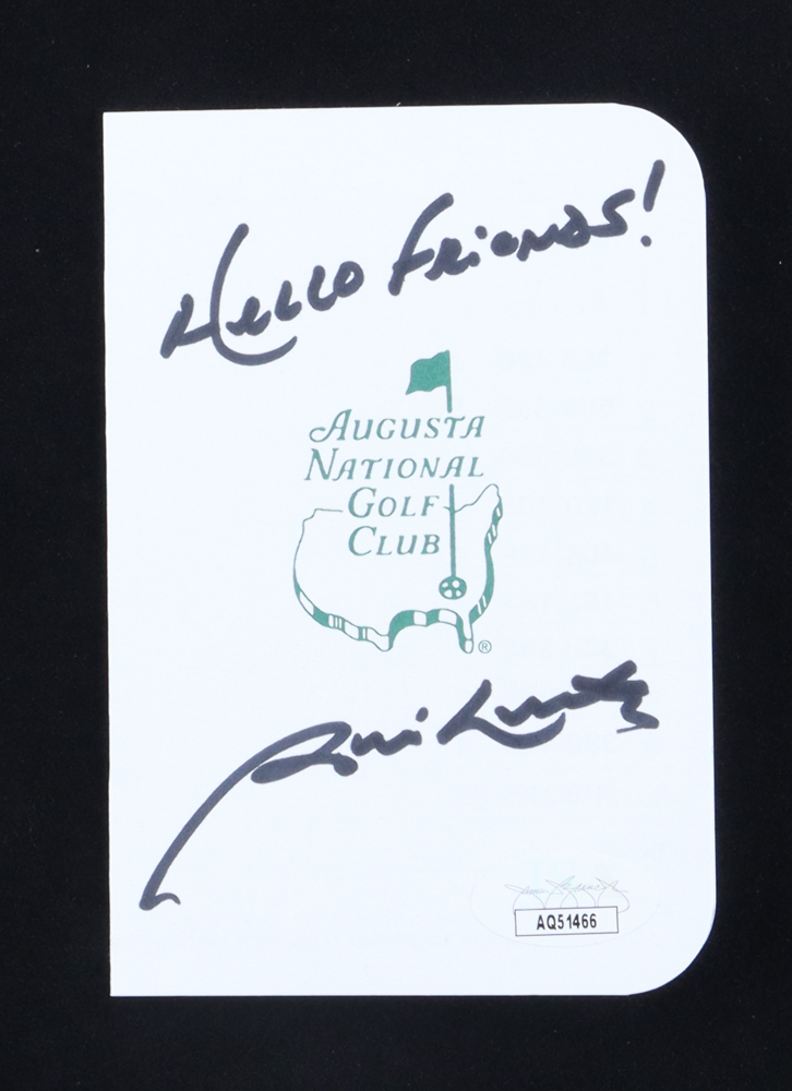 Jim Nantz Signed Augusta National Golf Club Scorecard Inscribed "Hello ...