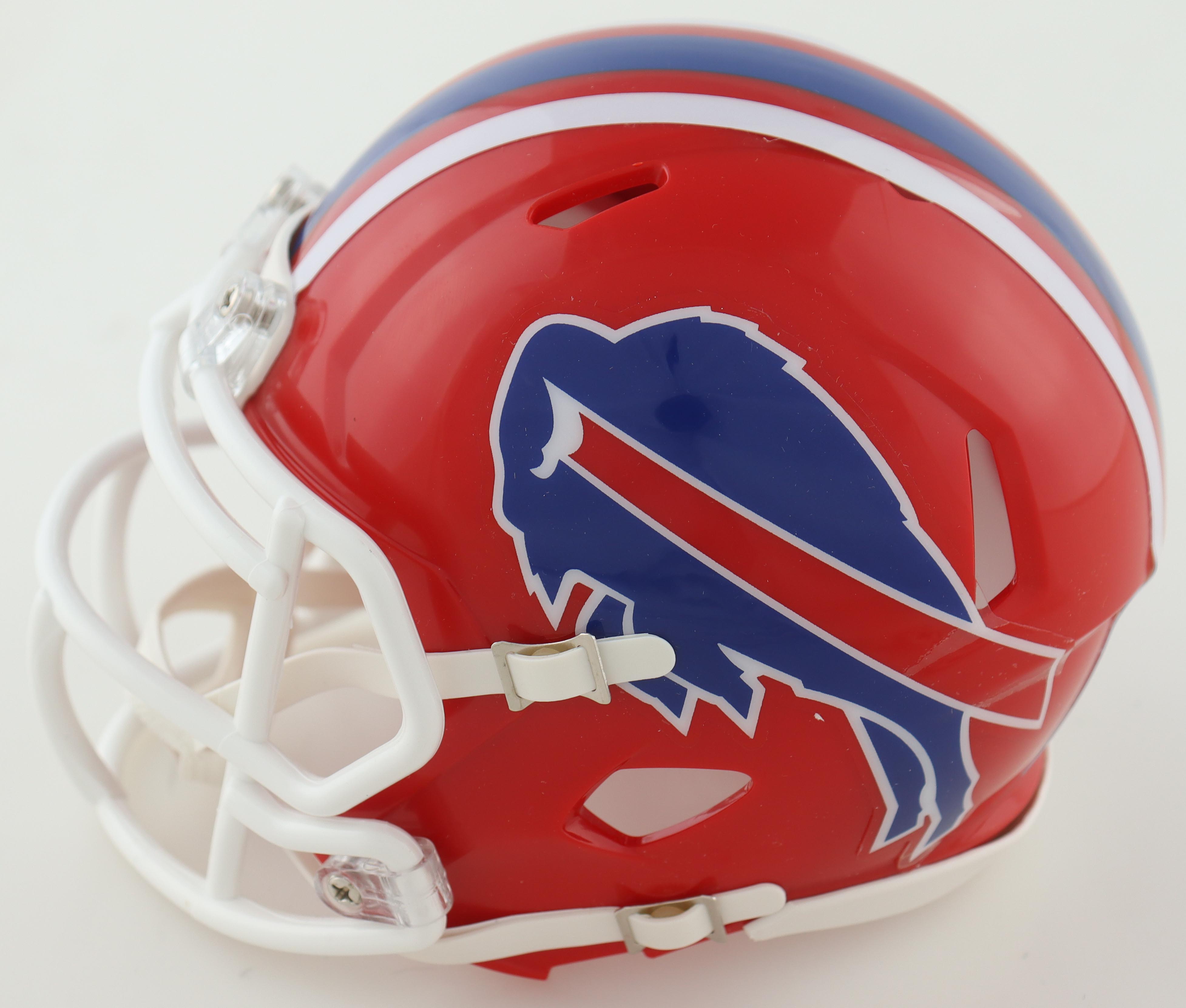 Marv Levy Signed Bills Speed Mini Helmet Inscribed "HOF '01 (TSE ...