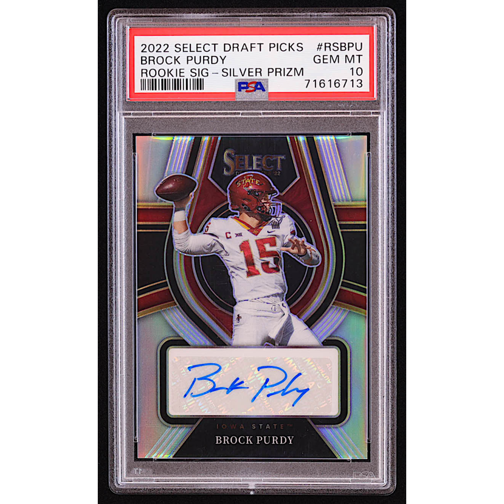Brock Purdy 2022 Select Draft Picks Rookie Signatures Prizms #5 RC (PSA ...