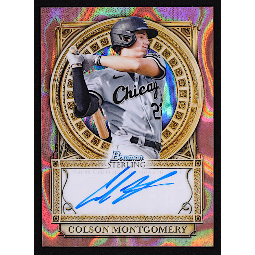 Colson Montgomery 2023 Bowman Sterling Opulence Autographs Rose Gold ...
