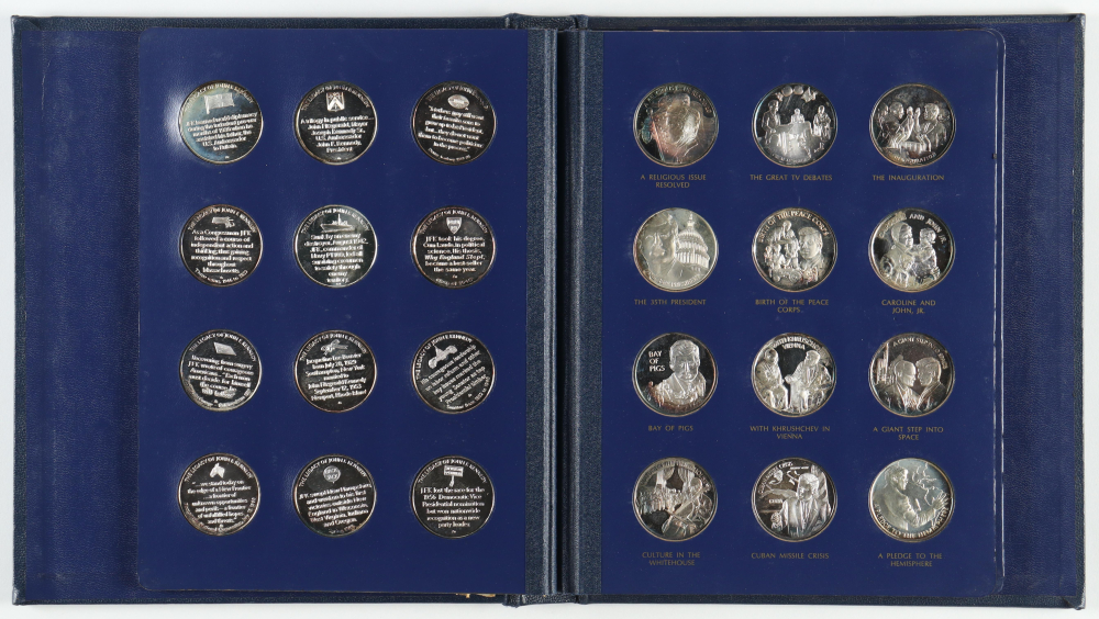 The Legacy of John F. Kennedy Set of (36) Coins In Presentation Book ...