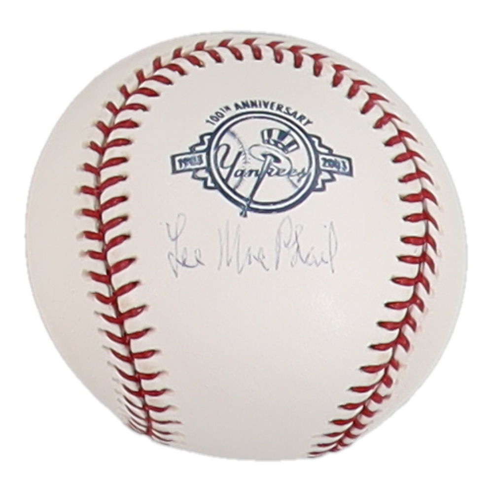 Lee MacPhail Signed Yankees Logo OML Baseball (Steiner) | Pristine Auction