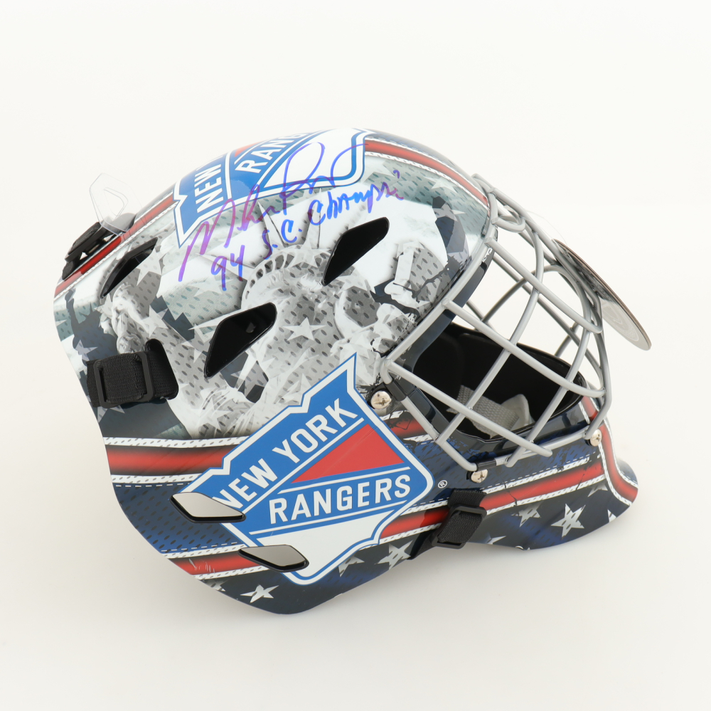 Mike Richter Signed Rangers Goalie Mask Inscribed "94 S.C. Champs" (JSA ...