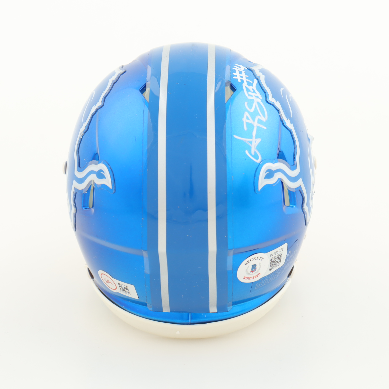 Amon-Ra St. Brown Signed Lions Flash Alternate Speed Mini Helmet ...