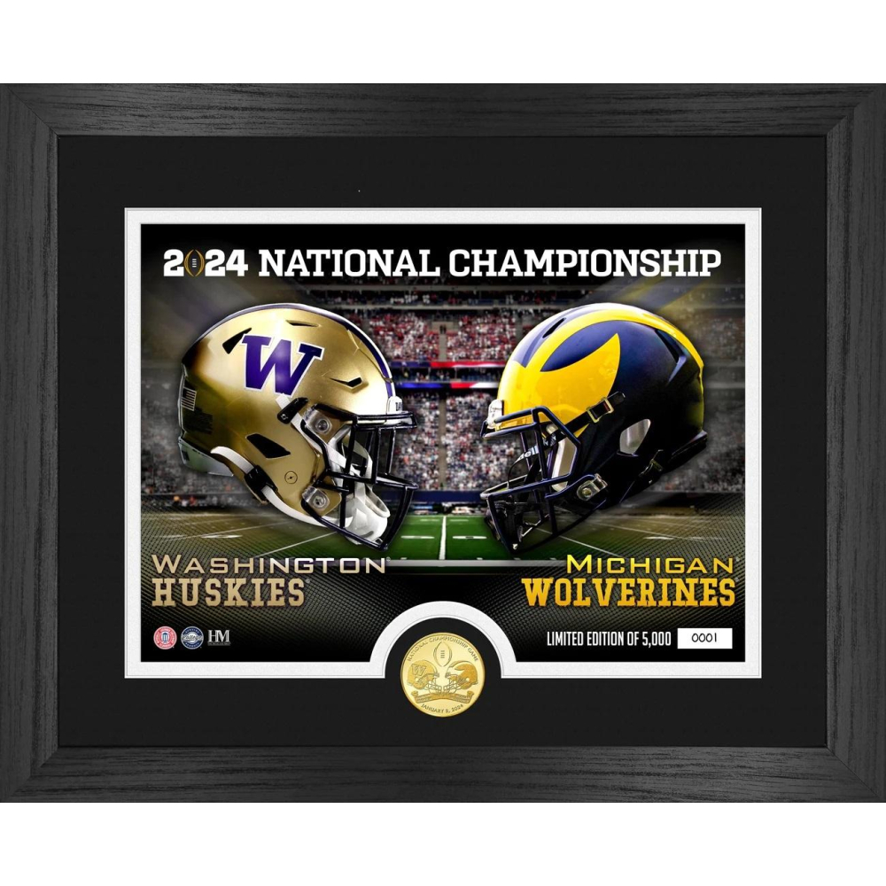 2023-24 National Championship Game LE Commemorative Plaque with Bronze ...