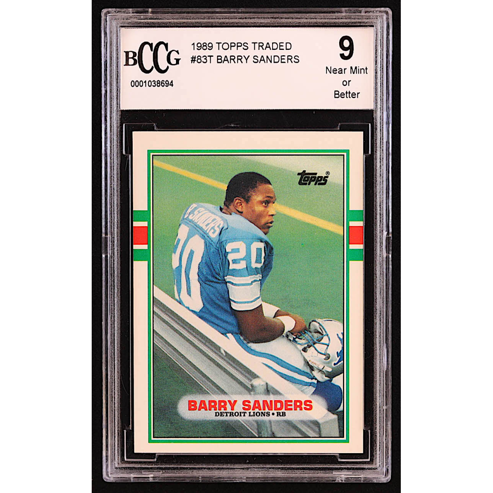 Barry Sanders 1989 Topps Traded #83T RC (BCCG 9) | Pristine Auction