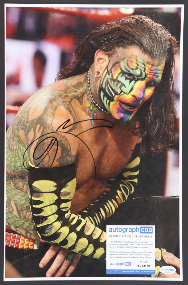 Jeff Hardy Signed WWE 11x17 Photo (AutographCOA) | Pristine Auction