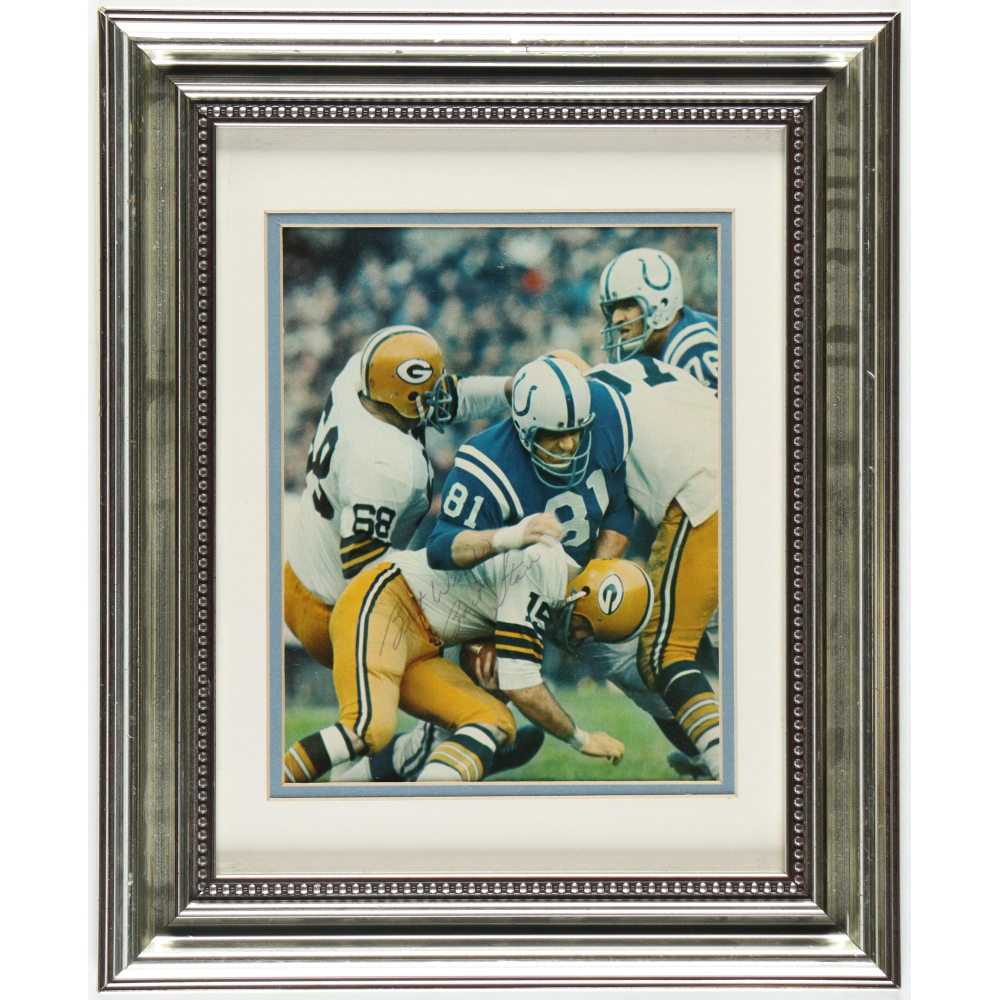 Bart Starr Signed Packers Custom Framed Photo Inscribed "Best Wishes ...