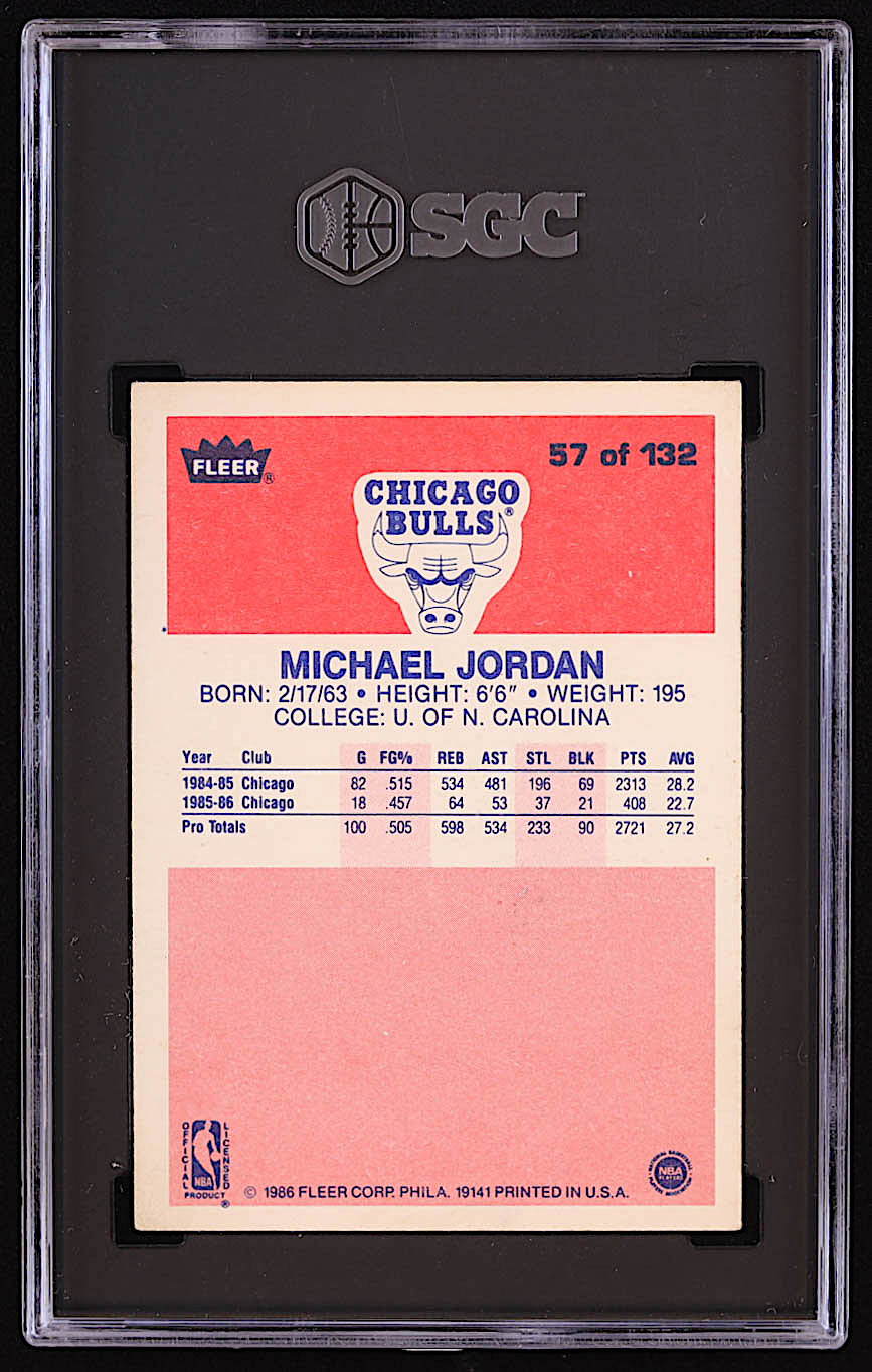 Michael Jordan 1986-87 Fleer #57 RC (SGC 2) | Pristine Auction
