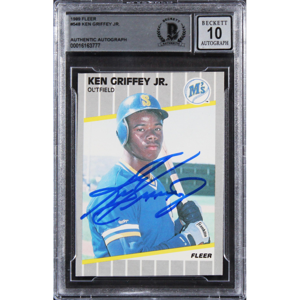 Ken Griffey Jr. Signed 1989 Fleer #548 RC (BGS | Auto 10) | Pristine ...
