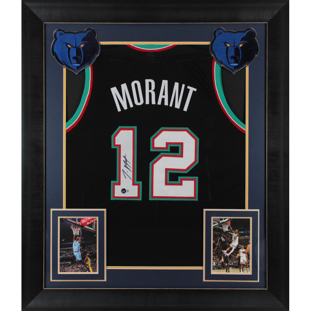 Ja Morant Signed Custom Framed Jersey Display (Beckett) | Pristine Auction