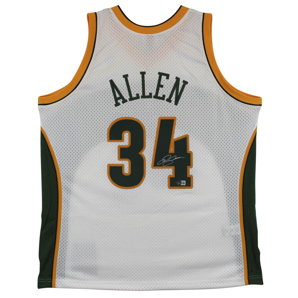 Ray Allen Signed SuperSonics Mitchell & Ness Swingman Jersey (Beckett ...
