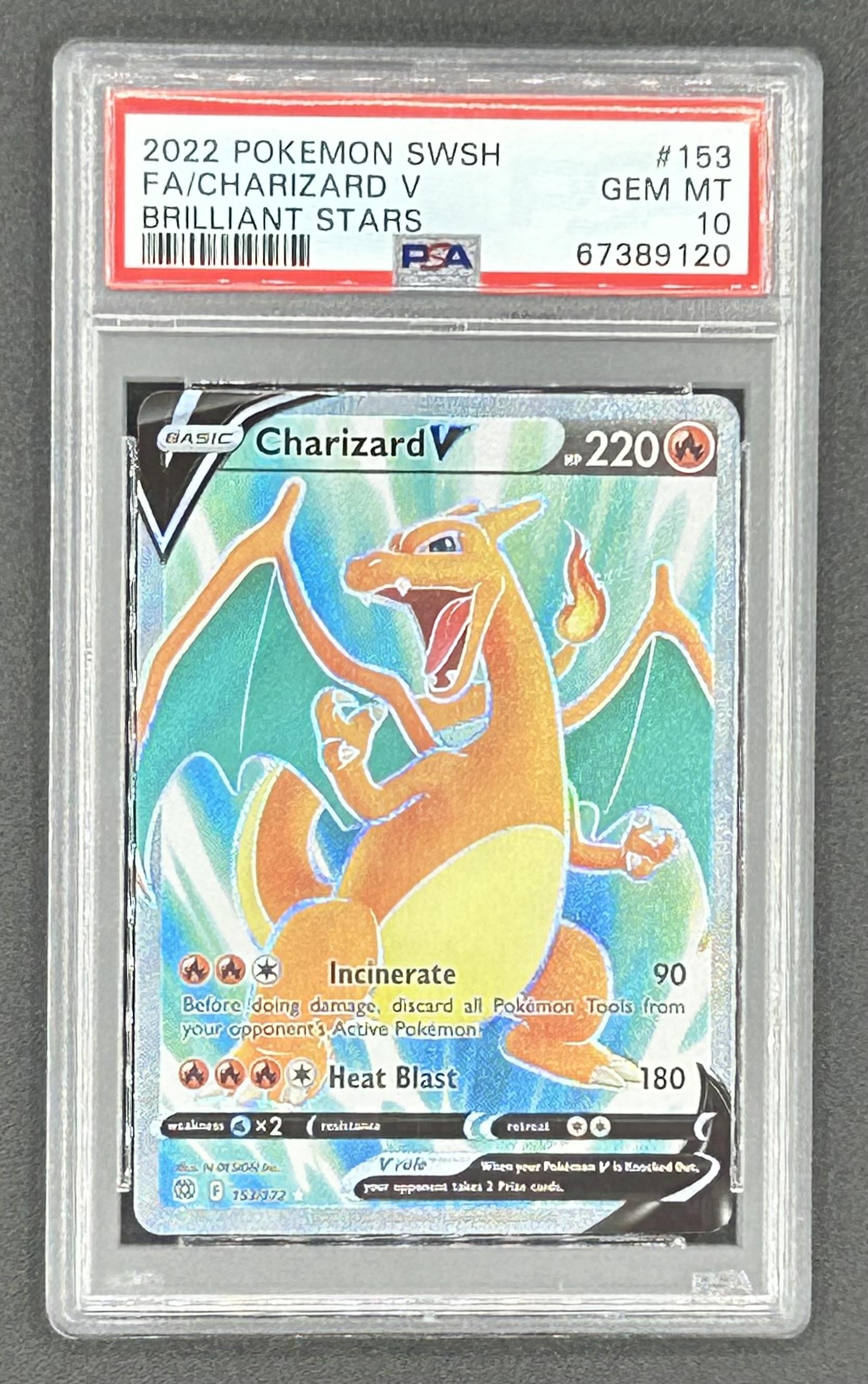 Charizard V 2022 Pokemon Sword and Shield Brilliant Stars #153 (PSA 10 ...