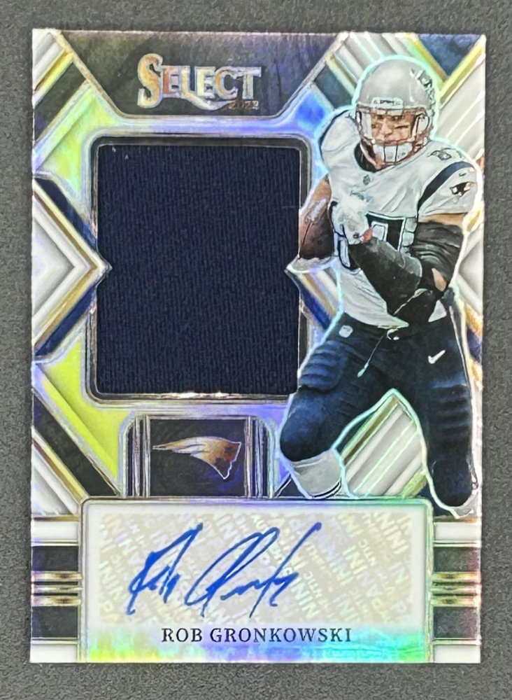 Rob Gronkowski 2022 Select Jumbo Signature Swatches Prizm White #5 #13/ ...