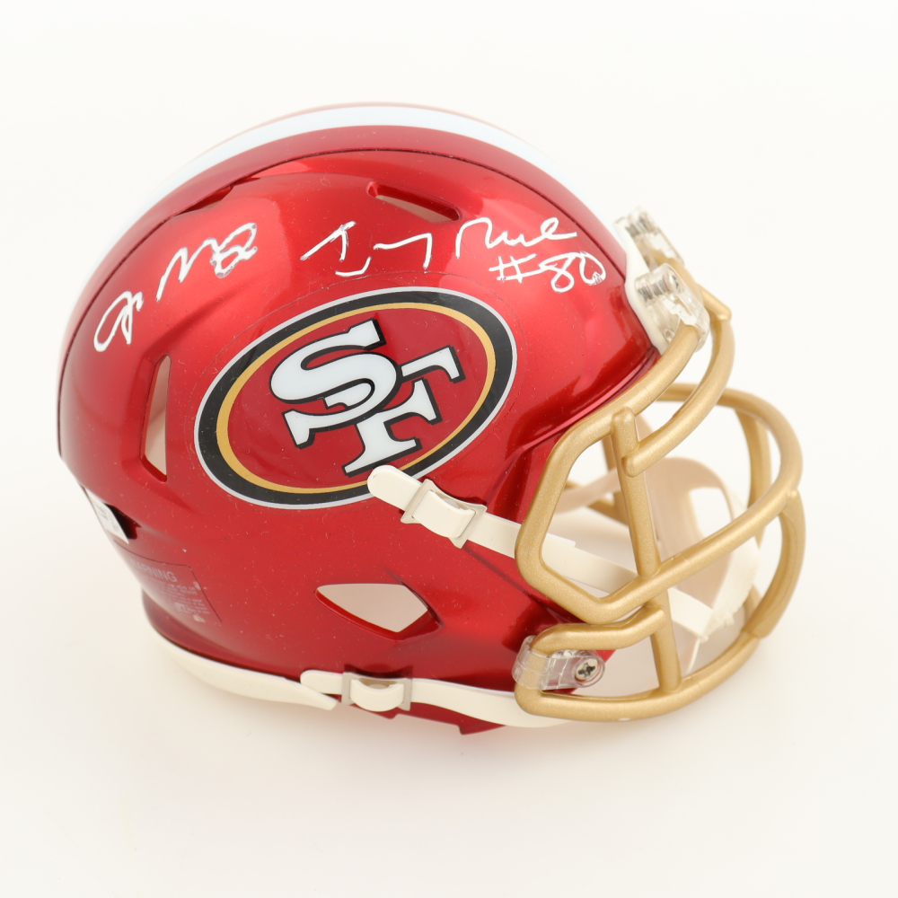 Joe Montana & Jerry Rice Signed 49ers Flash Alternate Speed Mini Helmet ...
