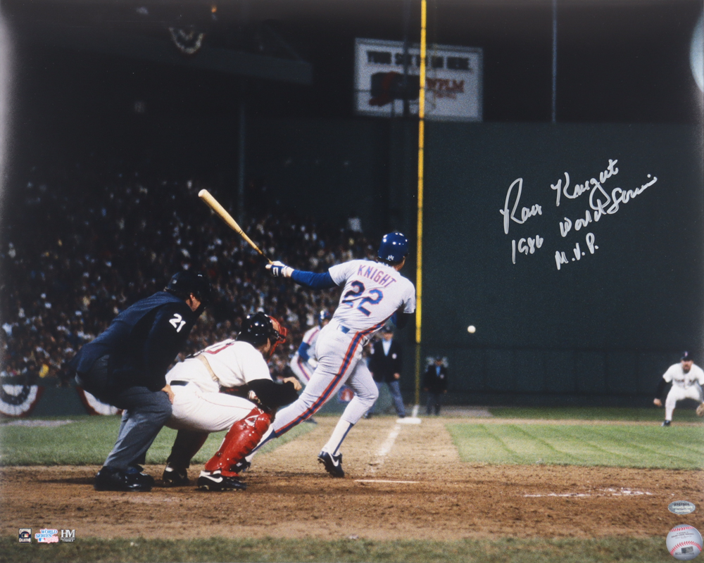 Ray Knight Signed Mets 16x20 Photo Inscribed "1986 World Series MVP ...