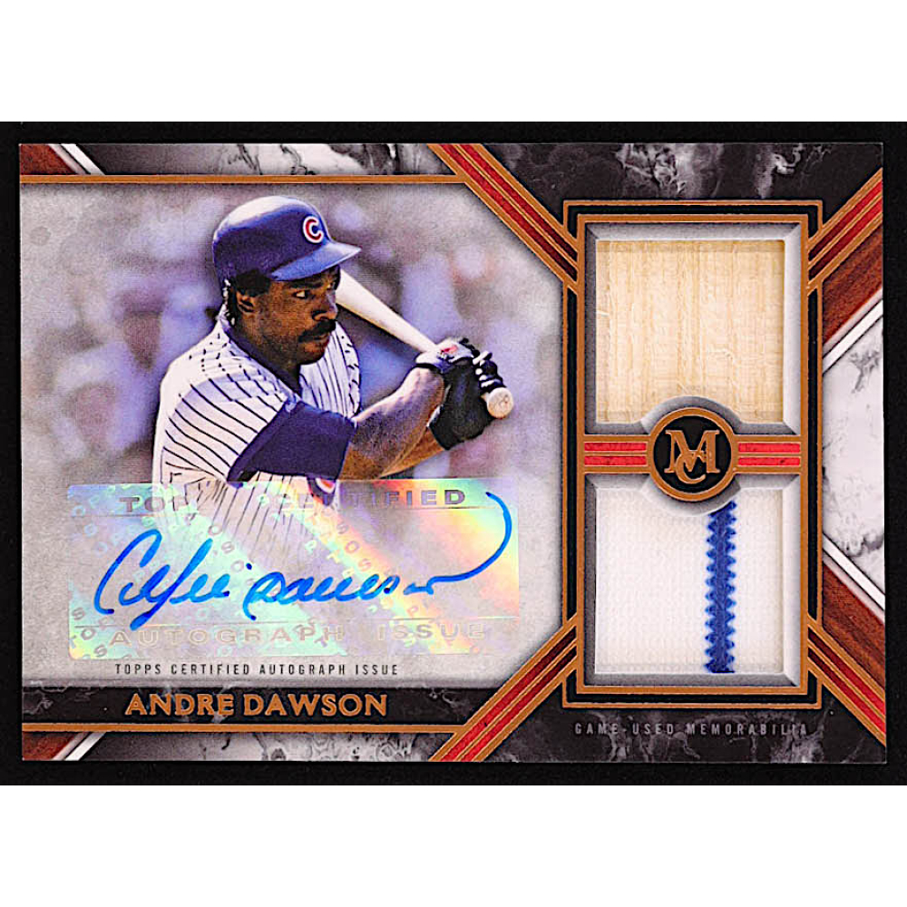 Andre Dawson 2022 Topps Museum Collection Signature Swatches Dual Relic ...