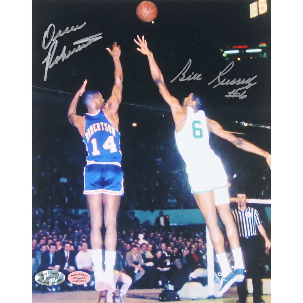 Oscar Robertson & Bill Russell Signed 8x10 Photo (Hollywood ...