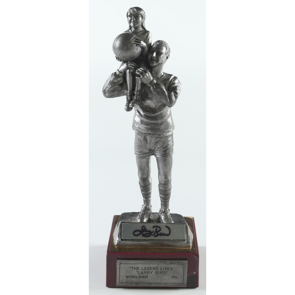 Larry Bird Signed 1995 Michael Ricker Pewter "The Legend Lives" LE ...