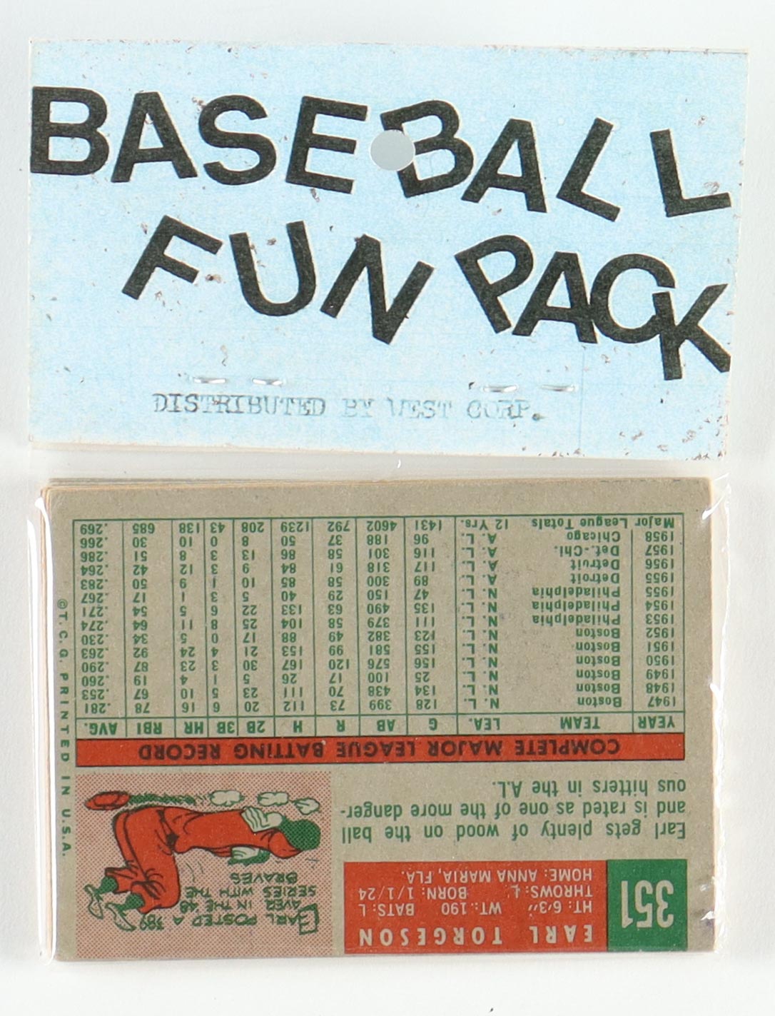 1959 Topps Baseball Fun Pack with (10) Cards | Pristine Auction