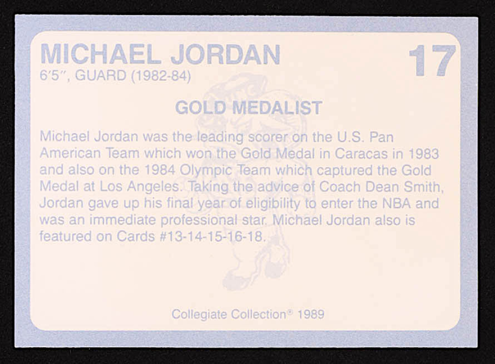 Michael Jordan 1989-90 North Carolina Collegiate Collection #17 ...