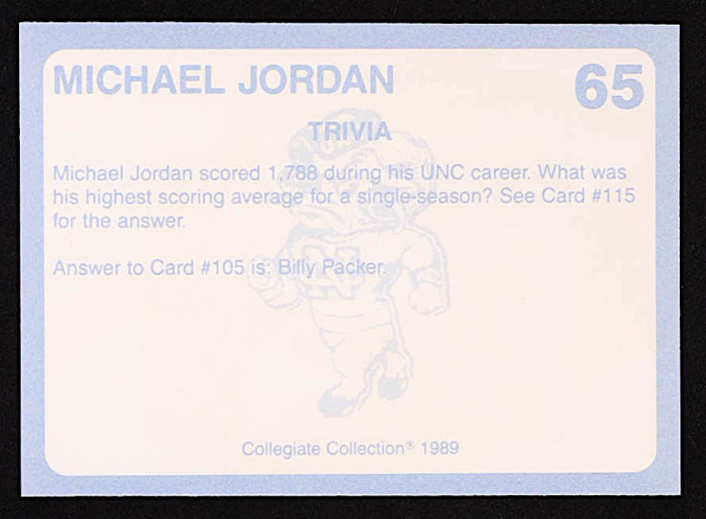 Michael Jordan 1989-90 North Carolina Collegiate Collection #65 ...