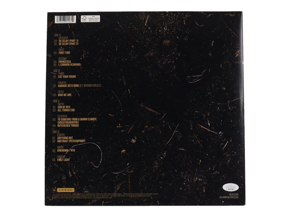 Hozier Signed "Unreal Unearth" Vinyl Record Album Cover (JSA ...
