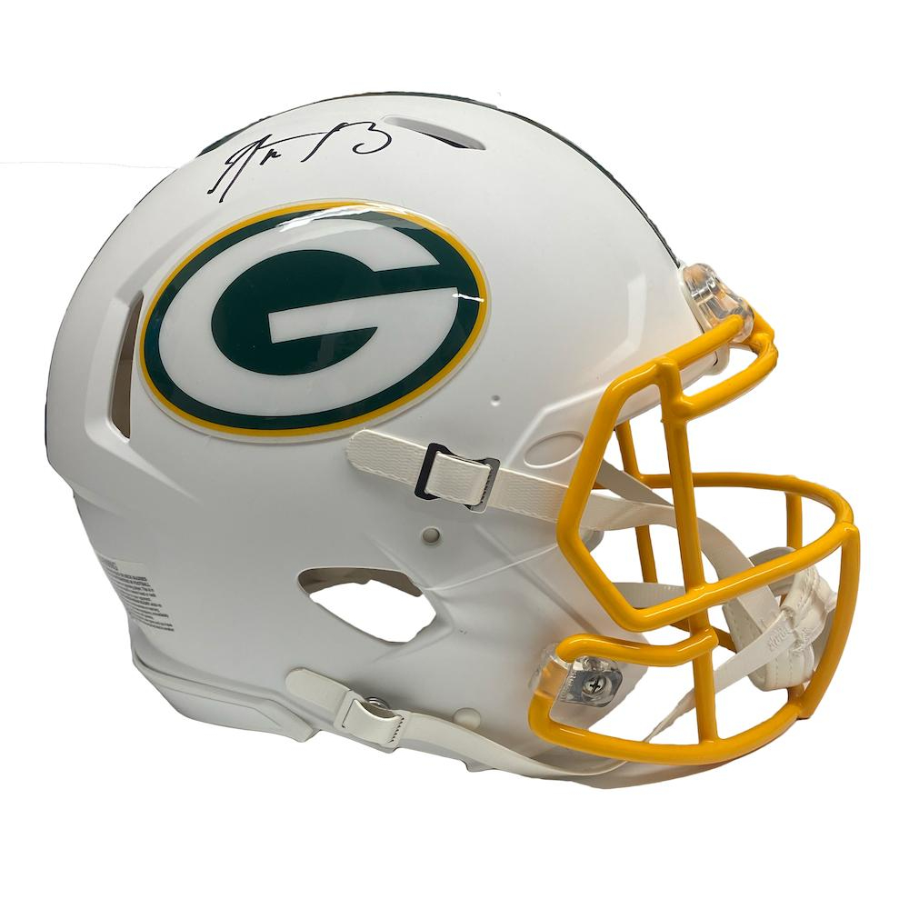 Aaron Rodgers Signed Packers Authentic On-Field Matte White Full-Size ...